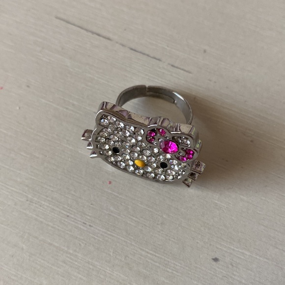 Hello Kitty | Jewelry | Y2k Hello Kitty Head Bedazzled Rhinestone Ring ...